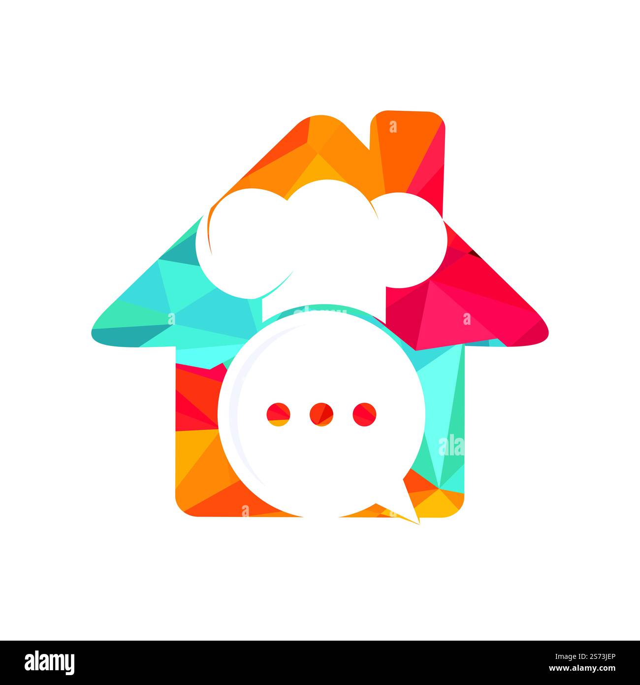 Chef talk vector logo design. Illustration of hat cooker and chat ...