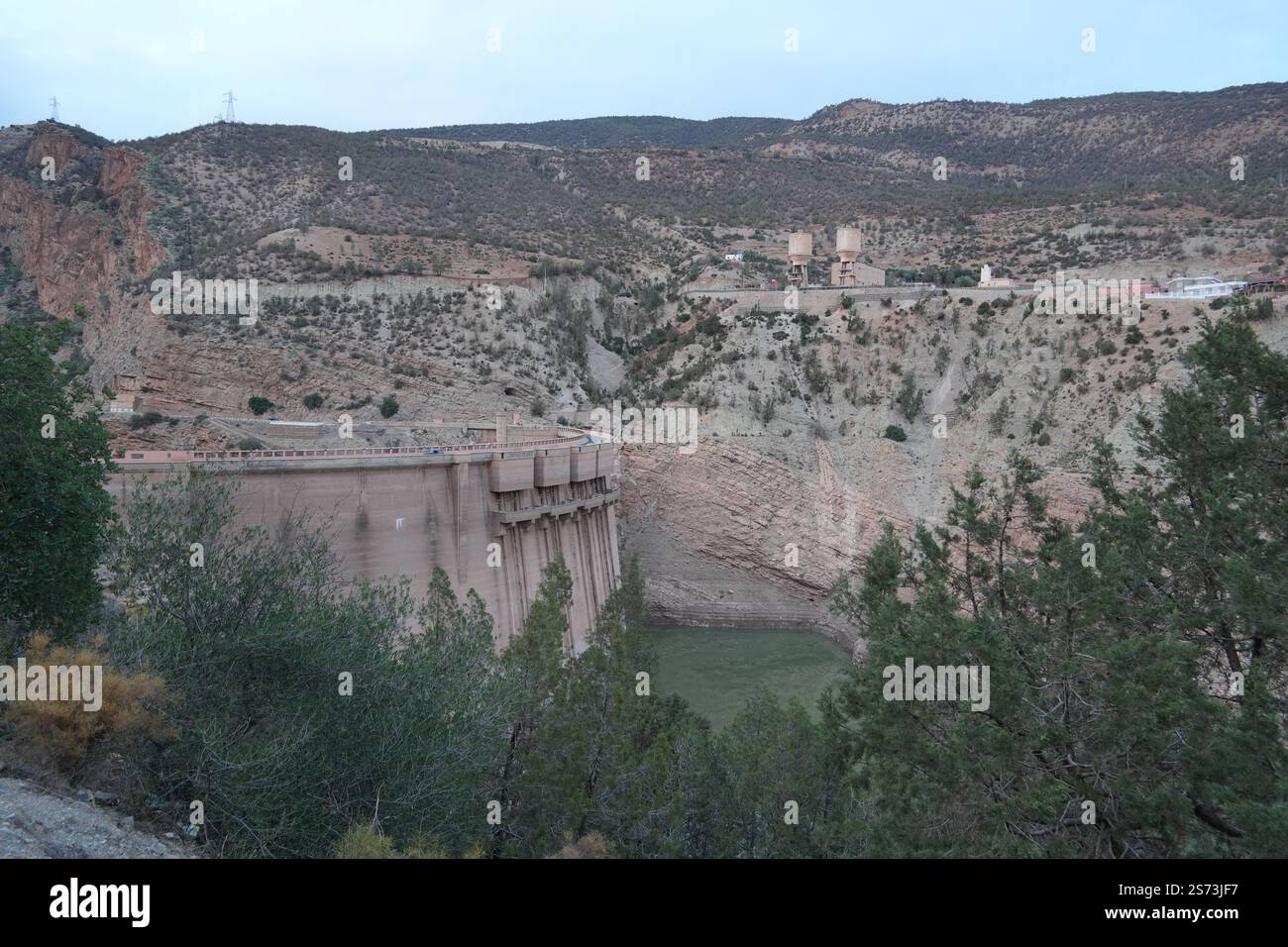 Bin el Ouidane dam, an arch dam on the El-Abid river, Morocco ...