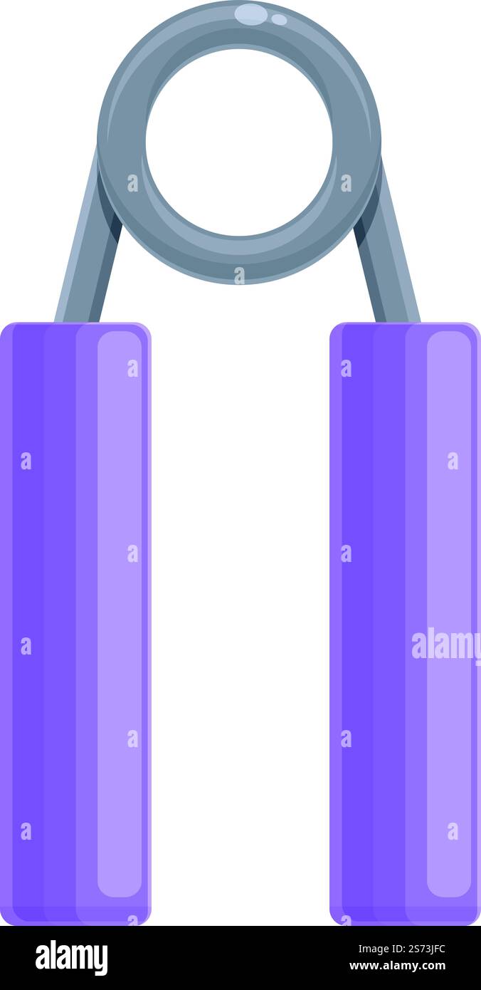 Rubber steel espander icon cartoon vector. Hand grip. Arm gym. Rubber ...