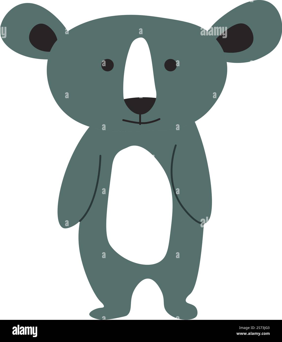 Cute koala bear, isolated Australian animal, herbivorous mammal with ...