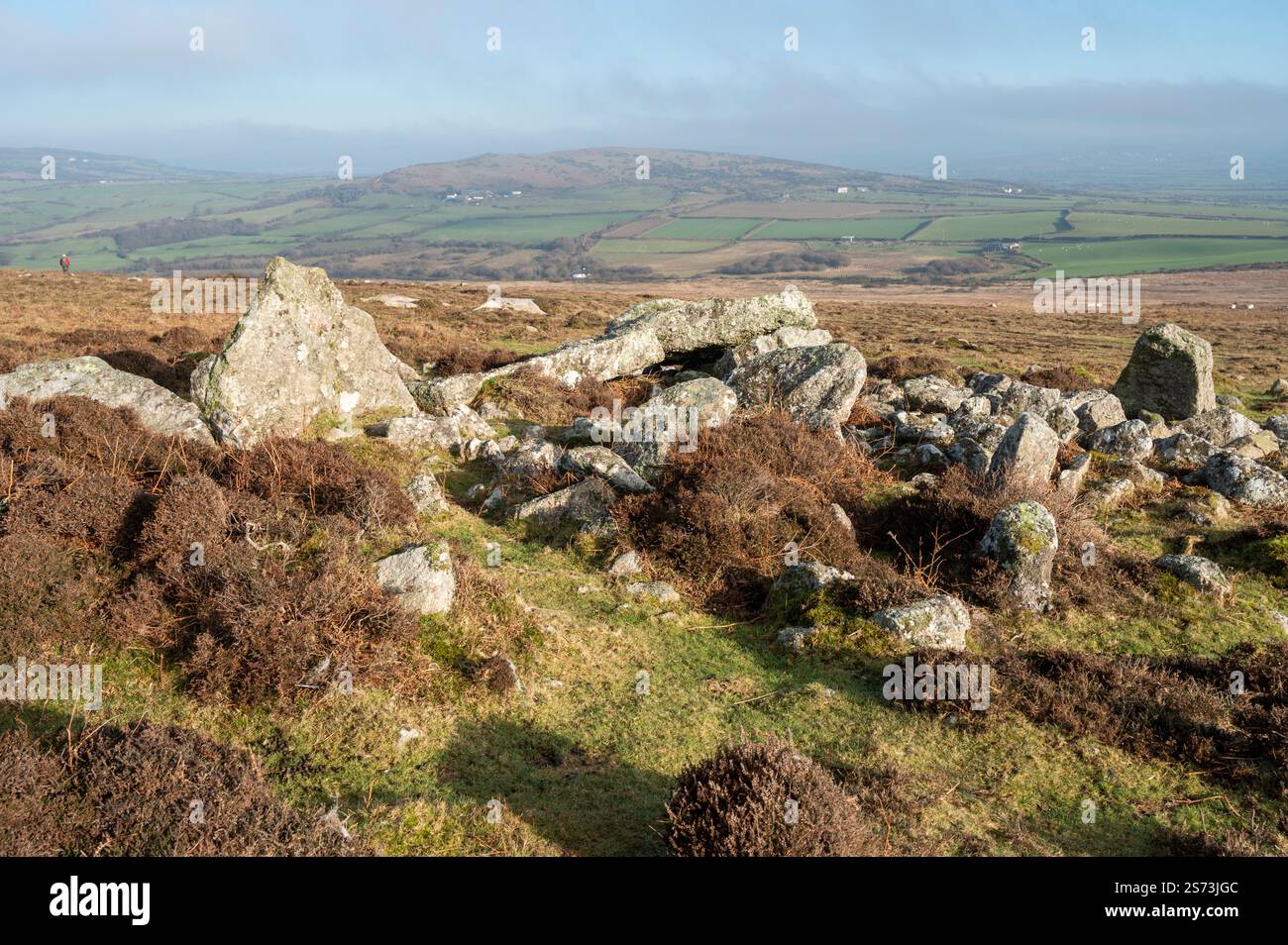 Southern part of Sweyne's Howes Neolithic cairn, Rhossili Down, Gower ...