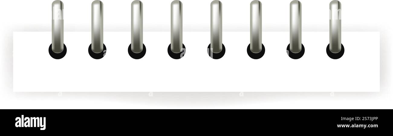 Paper binder, isolated bookbinder hardware, silver spiral wire to ...