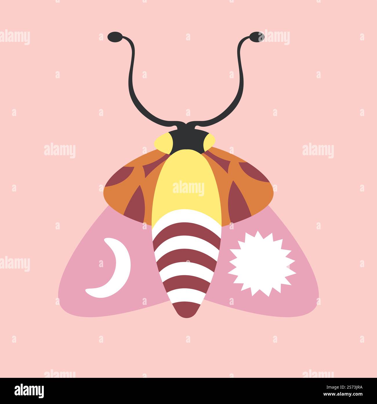 Striped moth Stock Vector Images - Alamy