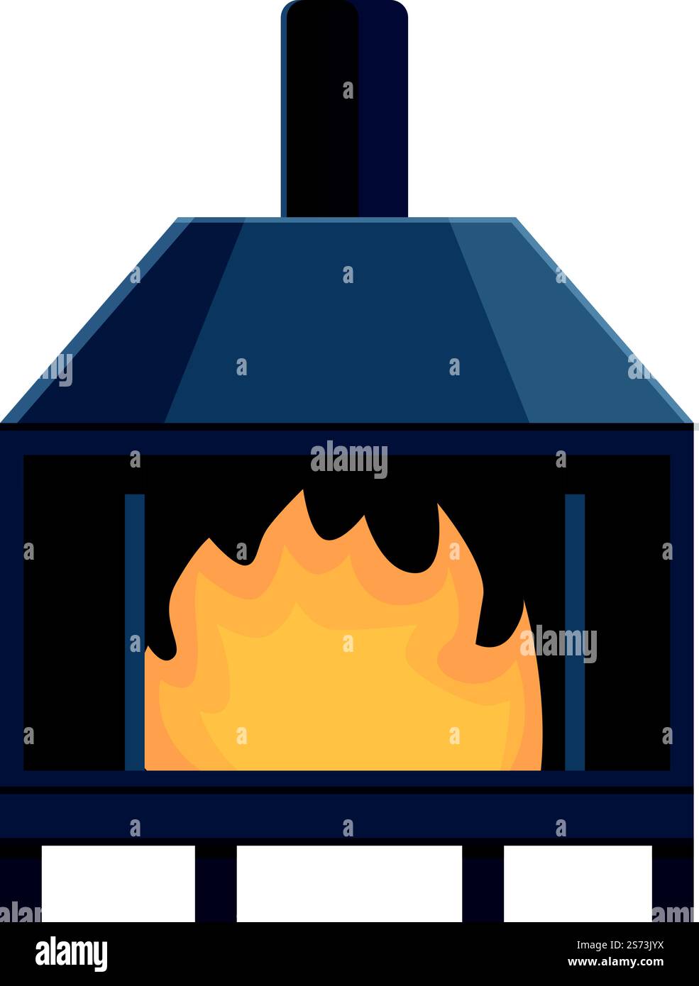 Pizza furnace icon cartoon vector. Burning restaurant. Fireplace chair ...