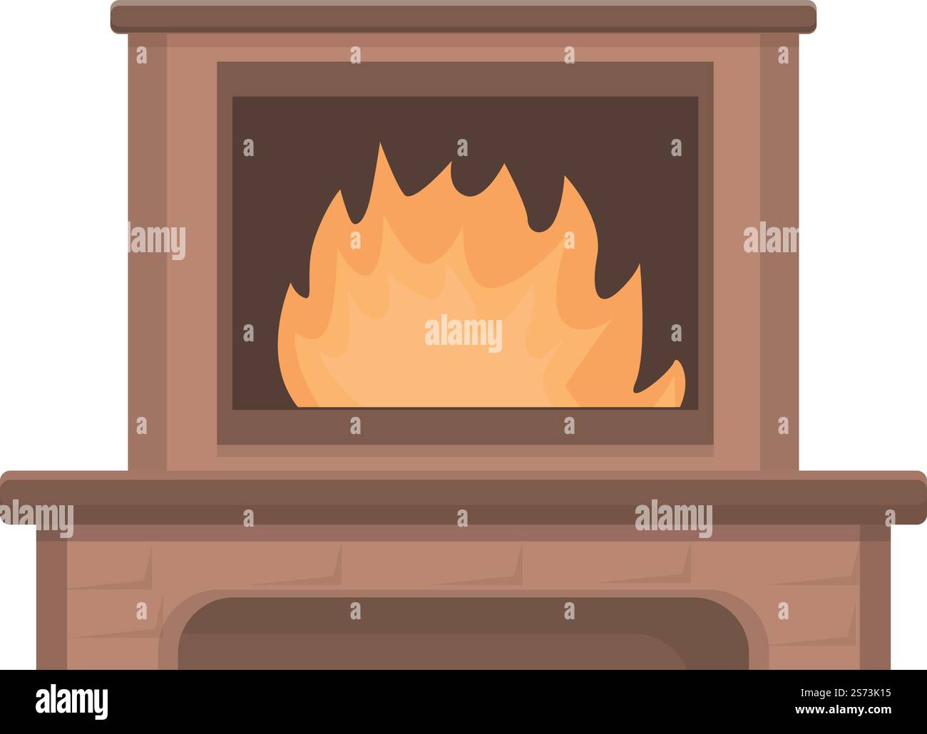Heat furnace icon cartoon vector. Restaurant fire. Cafe pizza. Heat ...