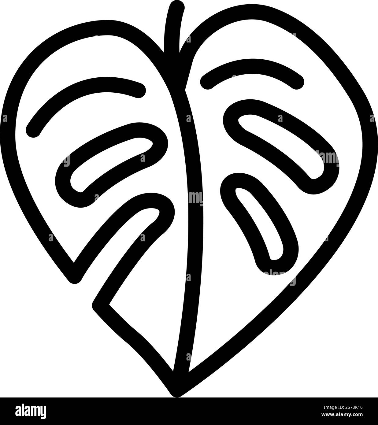 monstera leaf plant line icon vector. monstera leaf plant sign ...