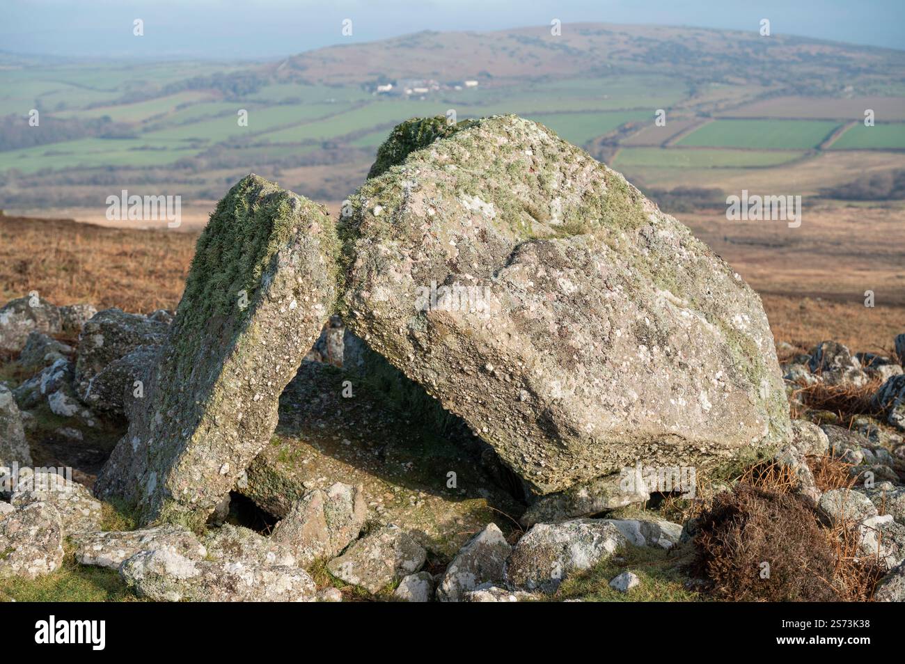 Northern part of Sweyne's Howes Neolithic cairn, Rhossili Down, Gower ...