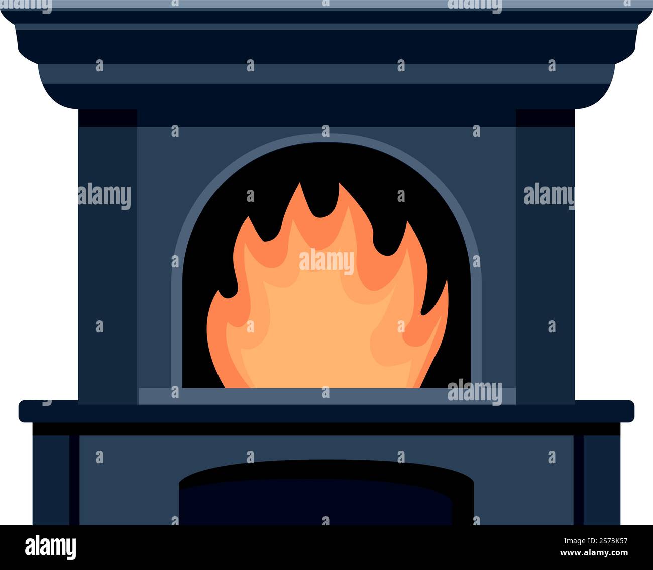 Baker furnace icon cartoon vector. Burning fire. Mantel heat. Baker ...