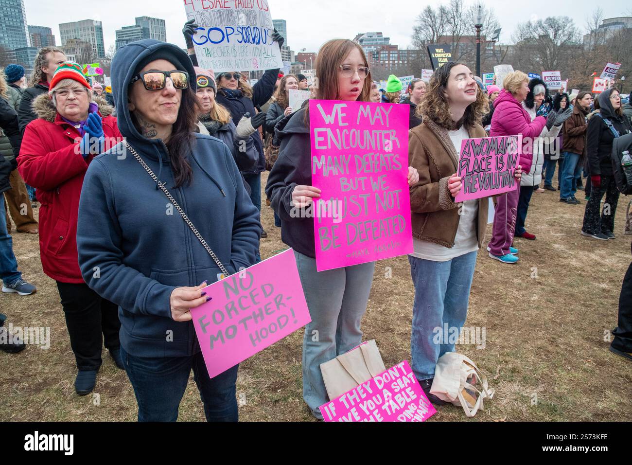 Women's March 2025, Boston, Massachusetts Stock Photo - Alamy