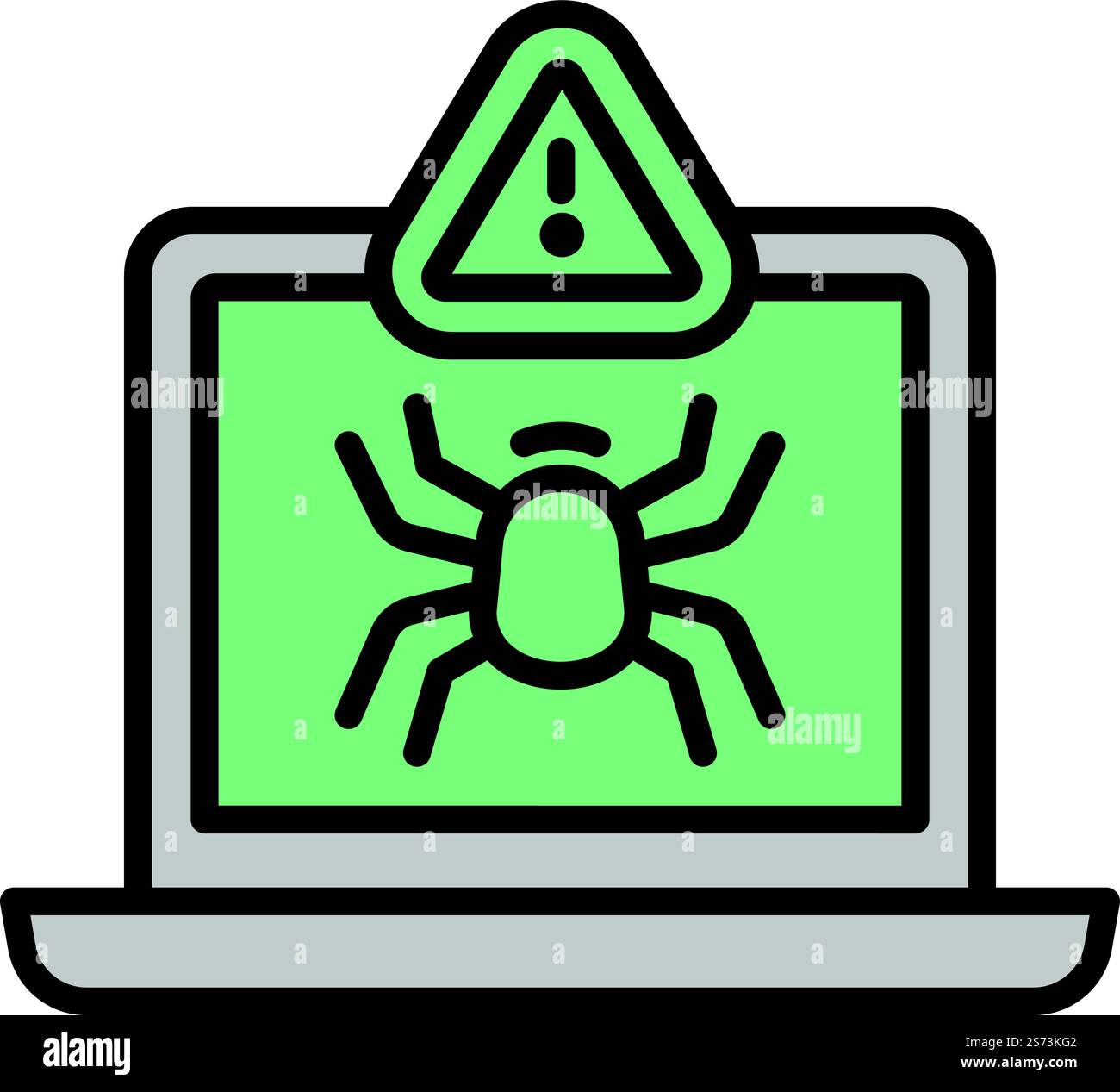 Bug unlock icon outline vector. Virus security. Hacker data. Bug unlock ...