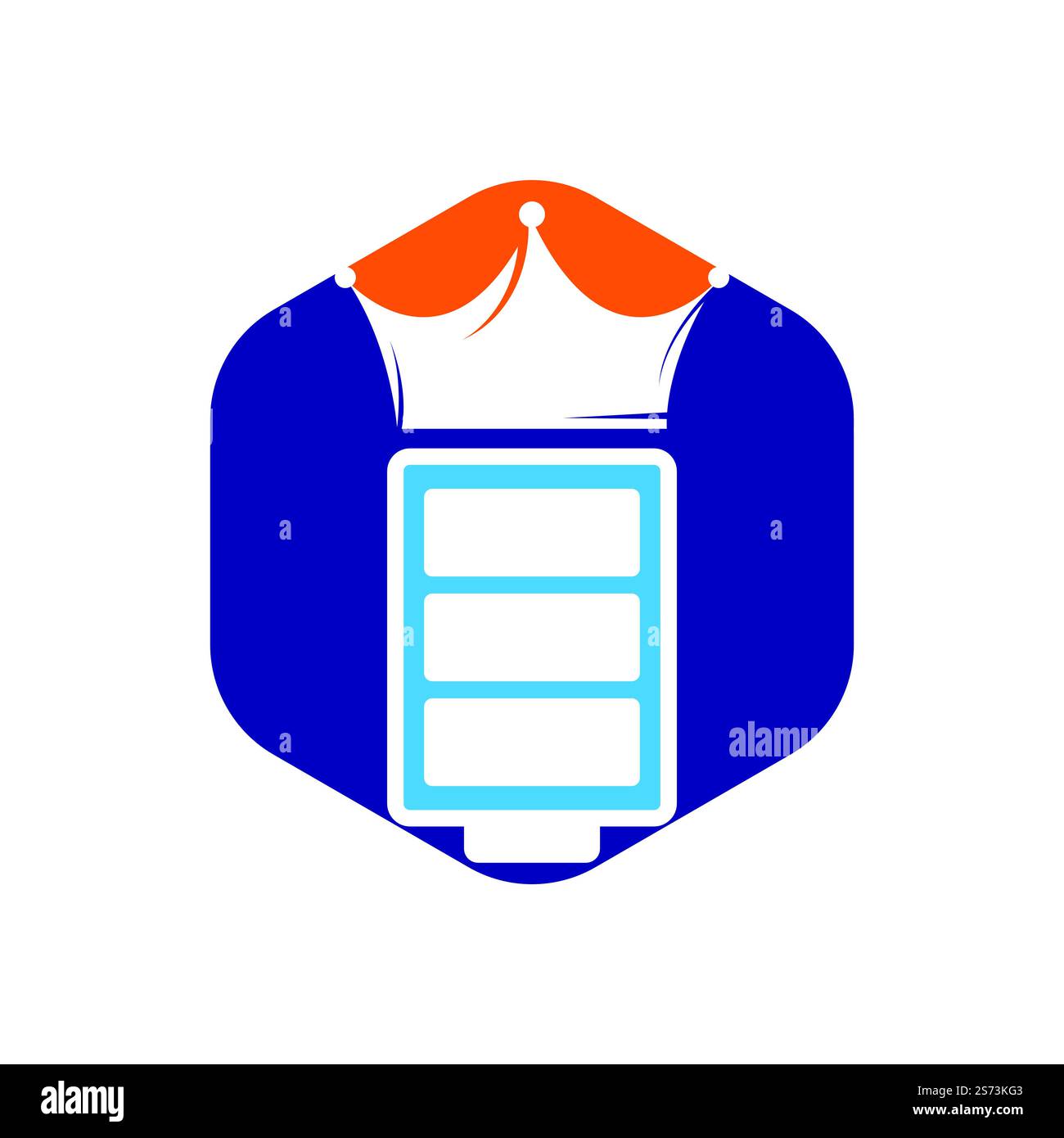 Energy king vector logo design. Battery with crown icon design Stock ...