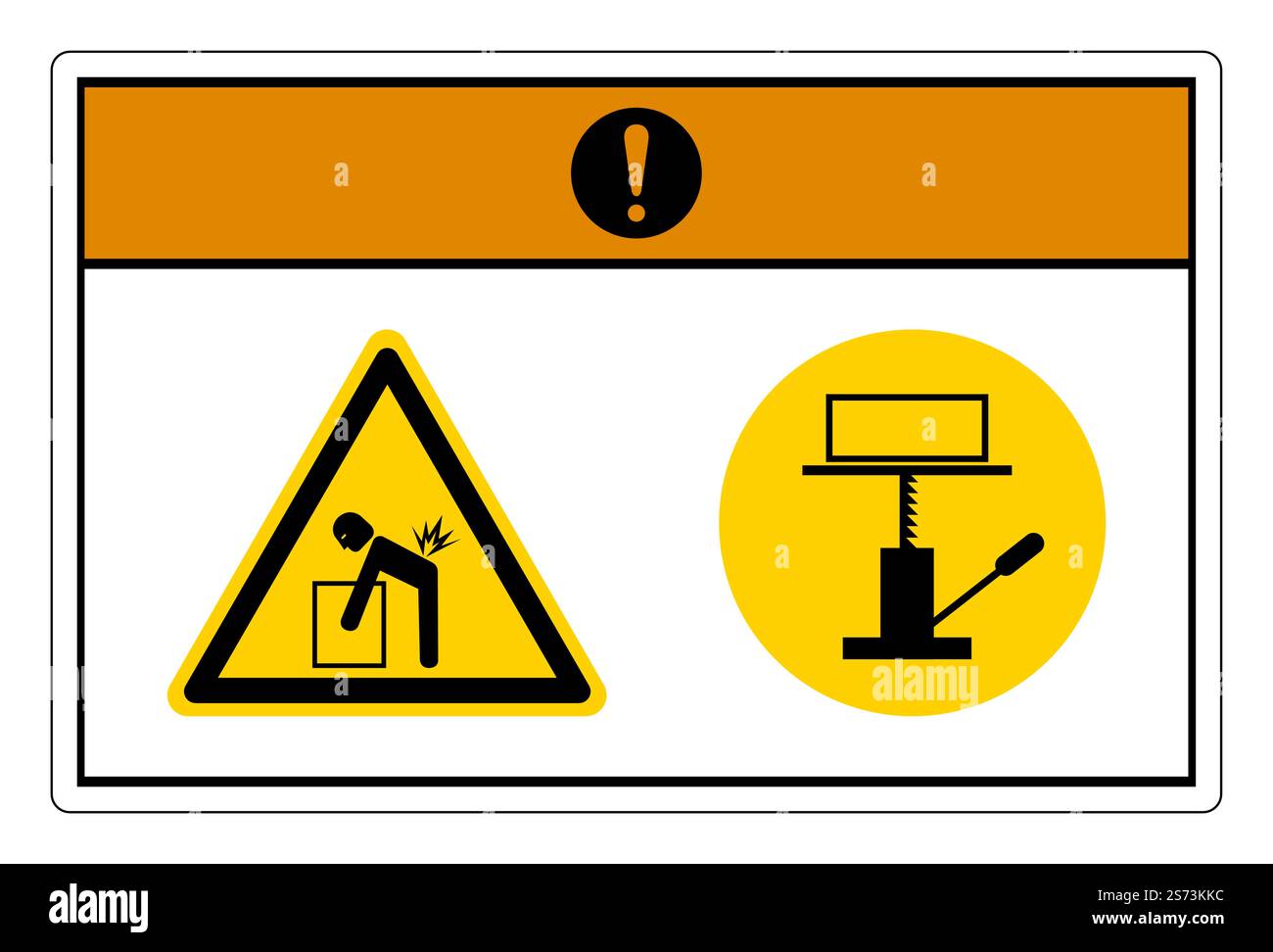 Warning Lift Hazard Use Mechanical Lift Symbol Sign On White Background ...