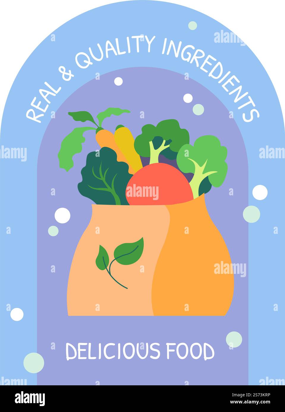 Real and quality ingredients isolated label or emblem hi-res stock ...