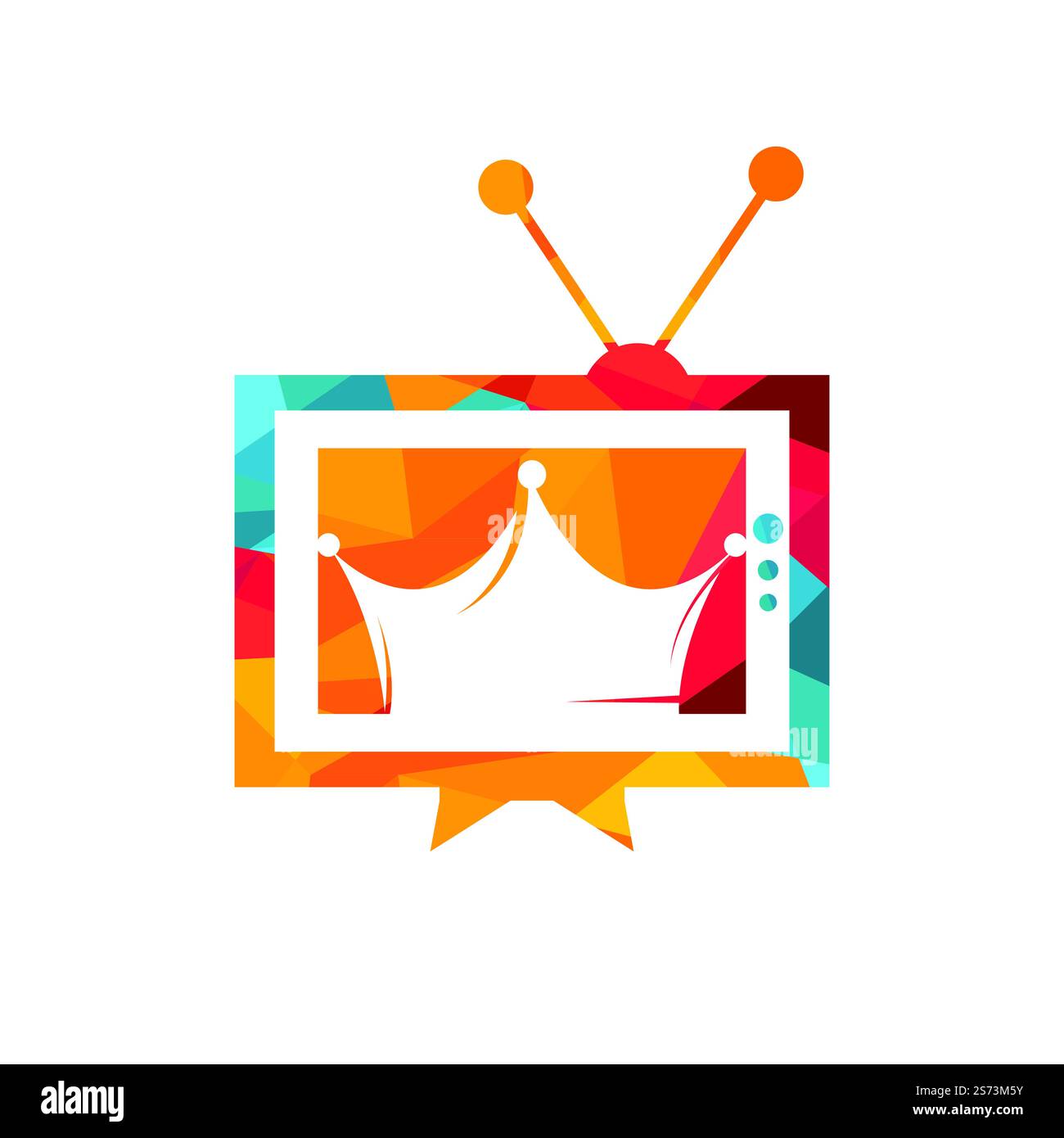 King TV vector logo design template. Royal film logo design vector ...