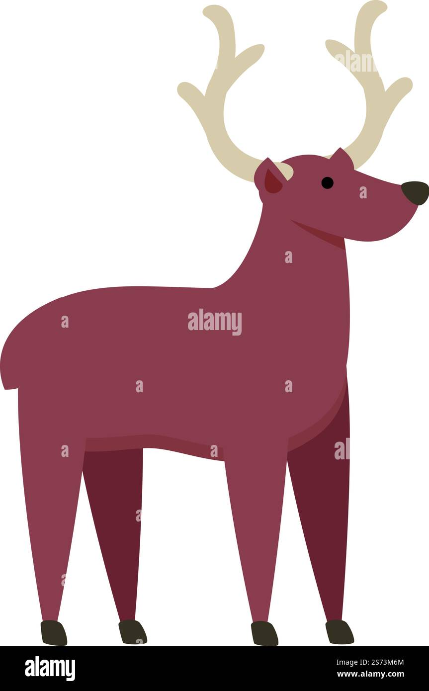 Alaska elk icon cartoon vector. Arctic animal. Canada moose. Alaska elk ...