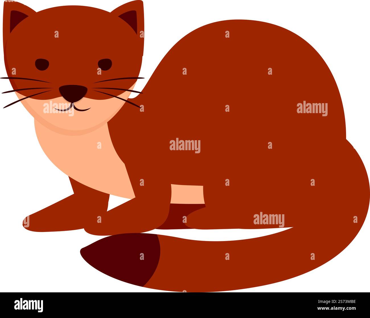 Carnivore weasel icon cartoon vector. Cute animal. Mammal pet ...