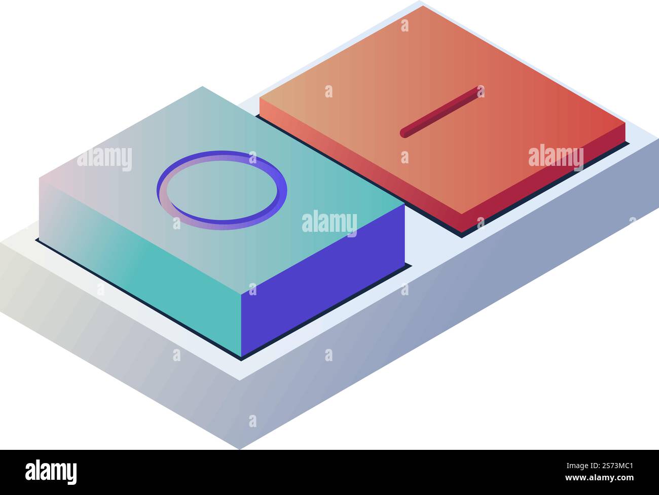 Turn on and off buttons to operate gadget or electronic device ...