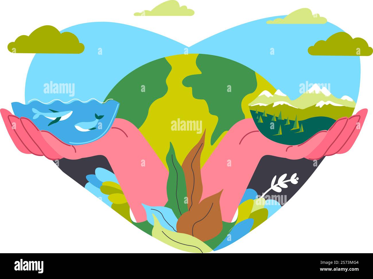 Preservation of nature and care for biodiversity of planet, ecosystem ...