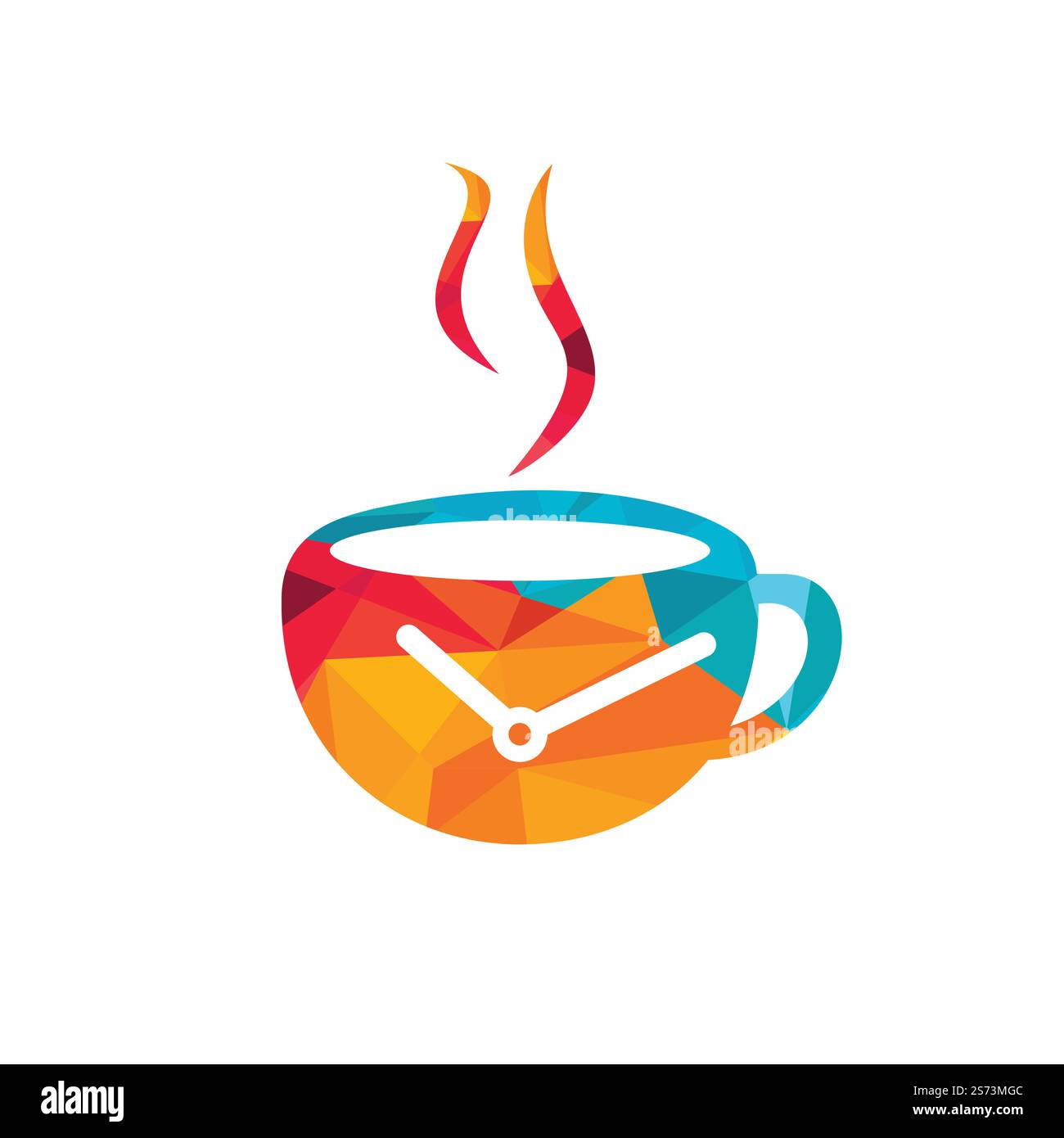 Coffee time vector logo design. Coffee cup time clock concept design ...