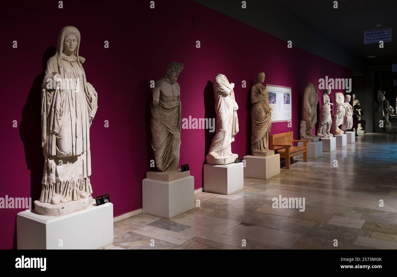 Ancient sculptures at the Antalya Museum or Antalya Archeological ...