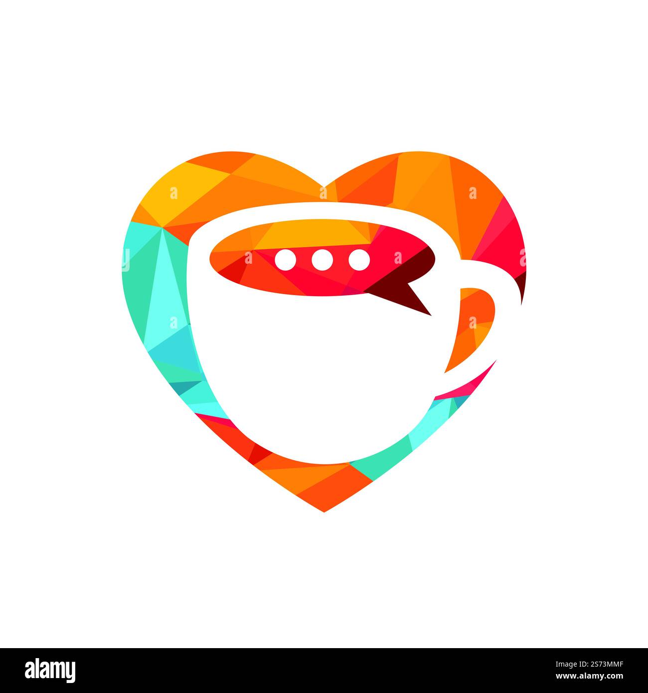 Coffee talk vector logo design. Coffee cup with bubble chat icon vector ...