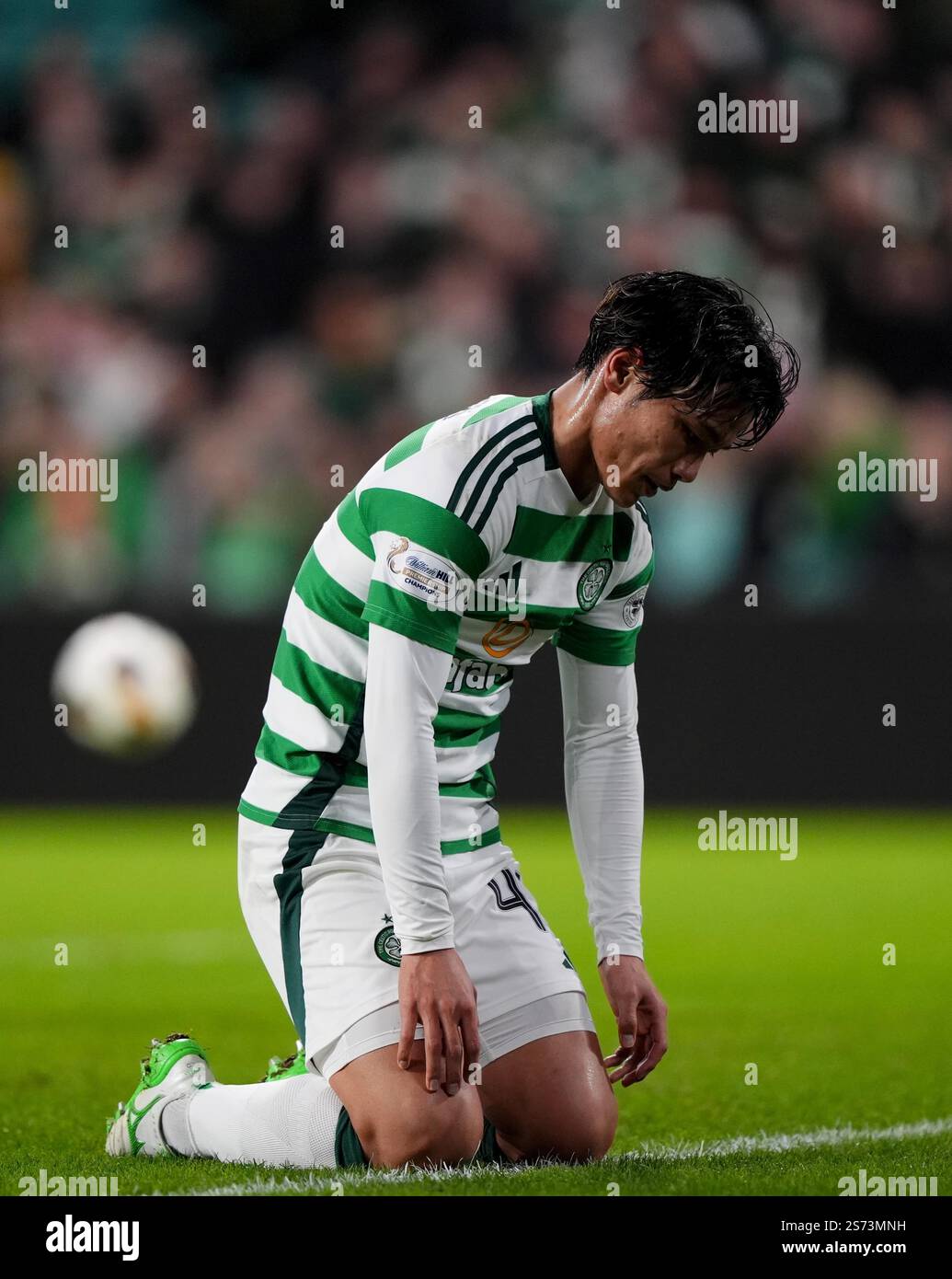 Celtic's Reo Hatate reacts after missing a chance during the Scottish Gas Men's Scottish Cup ...