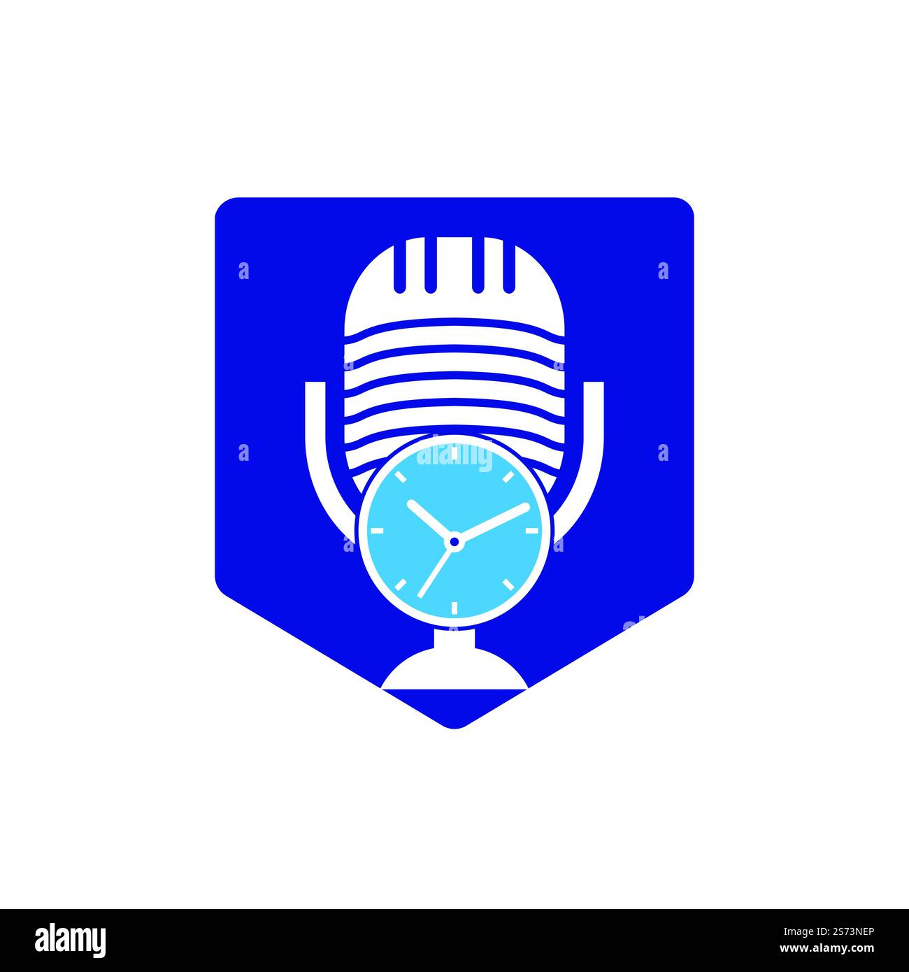 Podcast time vector logo design template Stock Vector Image & Art - Alamy