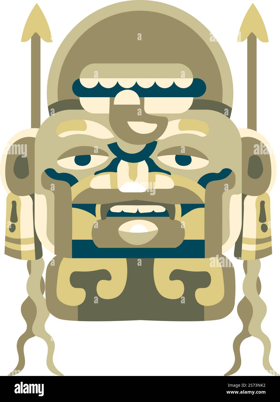 Religious totem or idol, mayan or aztec monument traditional culture ...
