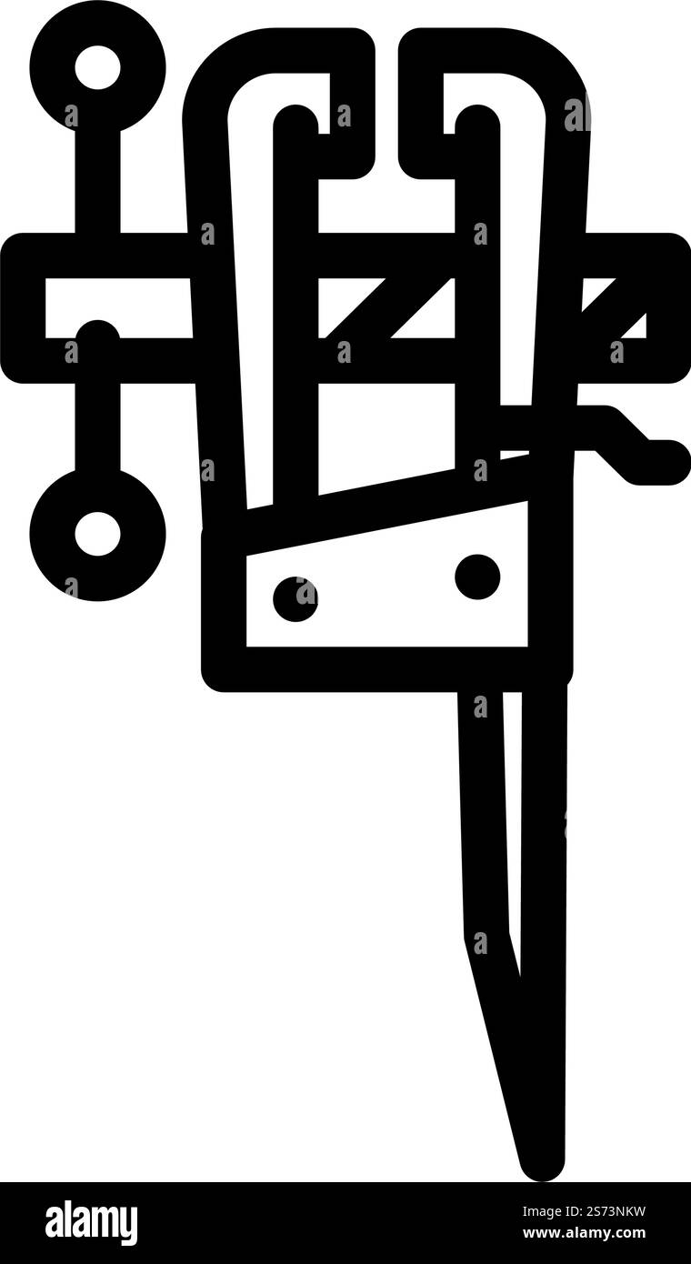 leg vice line icon vector. leg vice sign. isolated contour symbol black ...