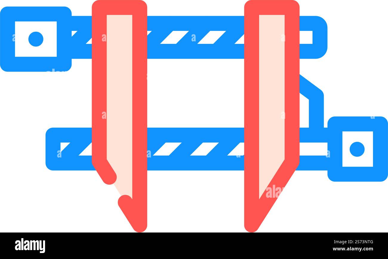 parallel clamp color icon vector. parallel clamp sign. isolated symbol ...