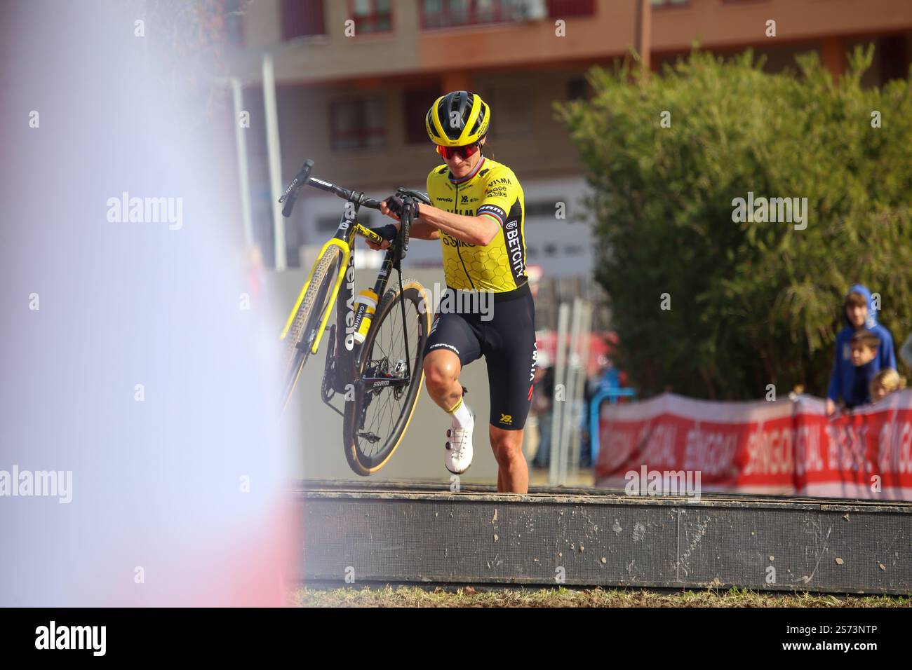 Benidorm, Spain, 18th January, 2025: Team Visma | Lease a Bike rider Marianne Vos during the UCI ...