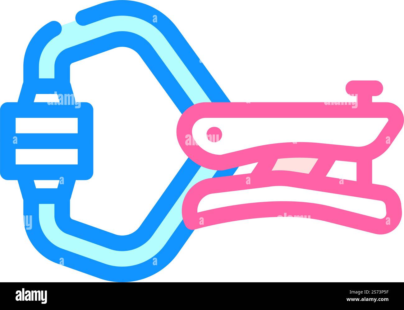 locking clamp color icon vector. locking clamp sign. isolated symbol ...