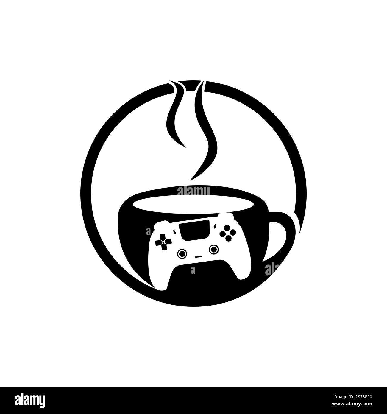 Gamer cafe vector logo design template Stock Vector Image & Art - Alamy