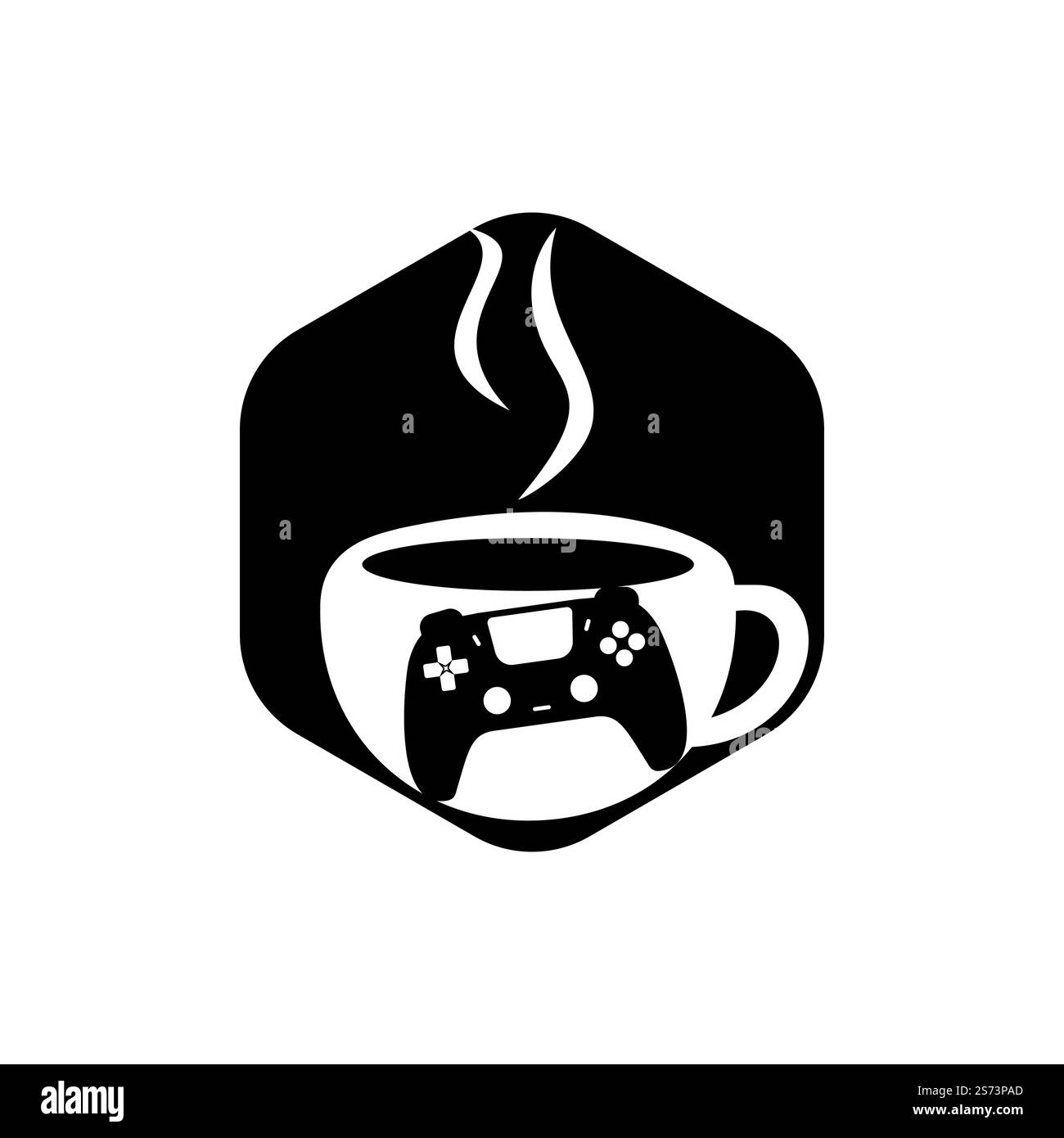 Gamer cafe vector logo design template Stock Vector Image & Art - Alamy