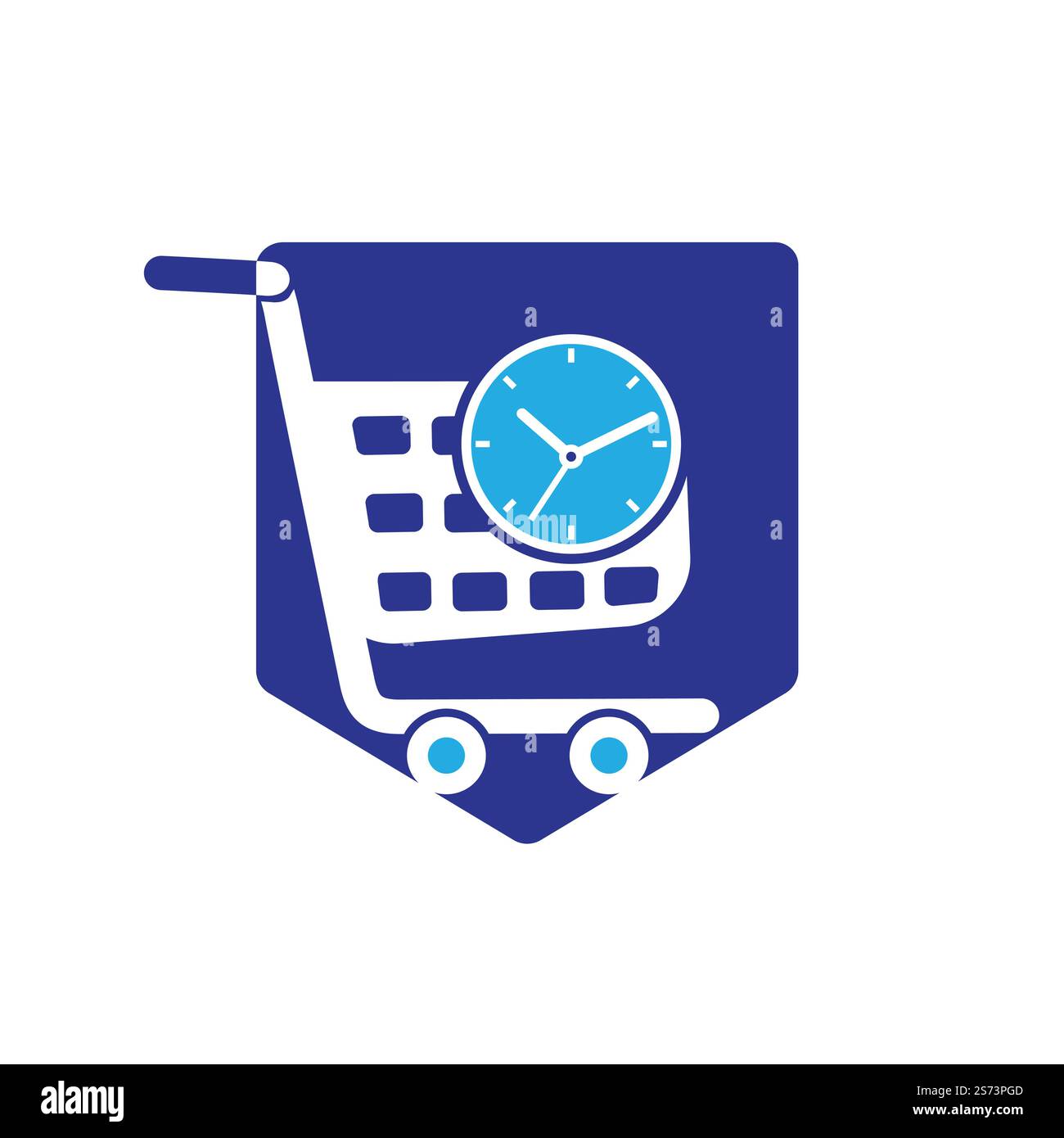 Shopping time vector logo design template Stock Vector Image & Art - Alamy