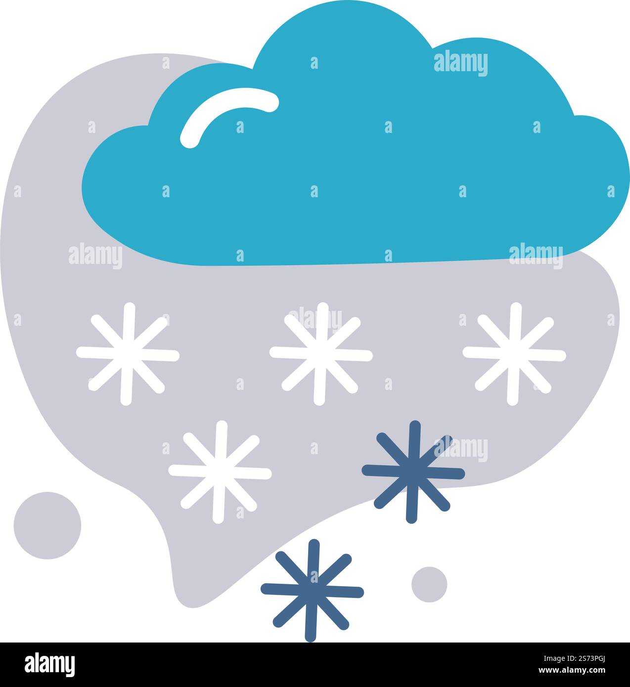 Cloudscape and snowing, seasonal winter blizzard with thick snowflakes ...