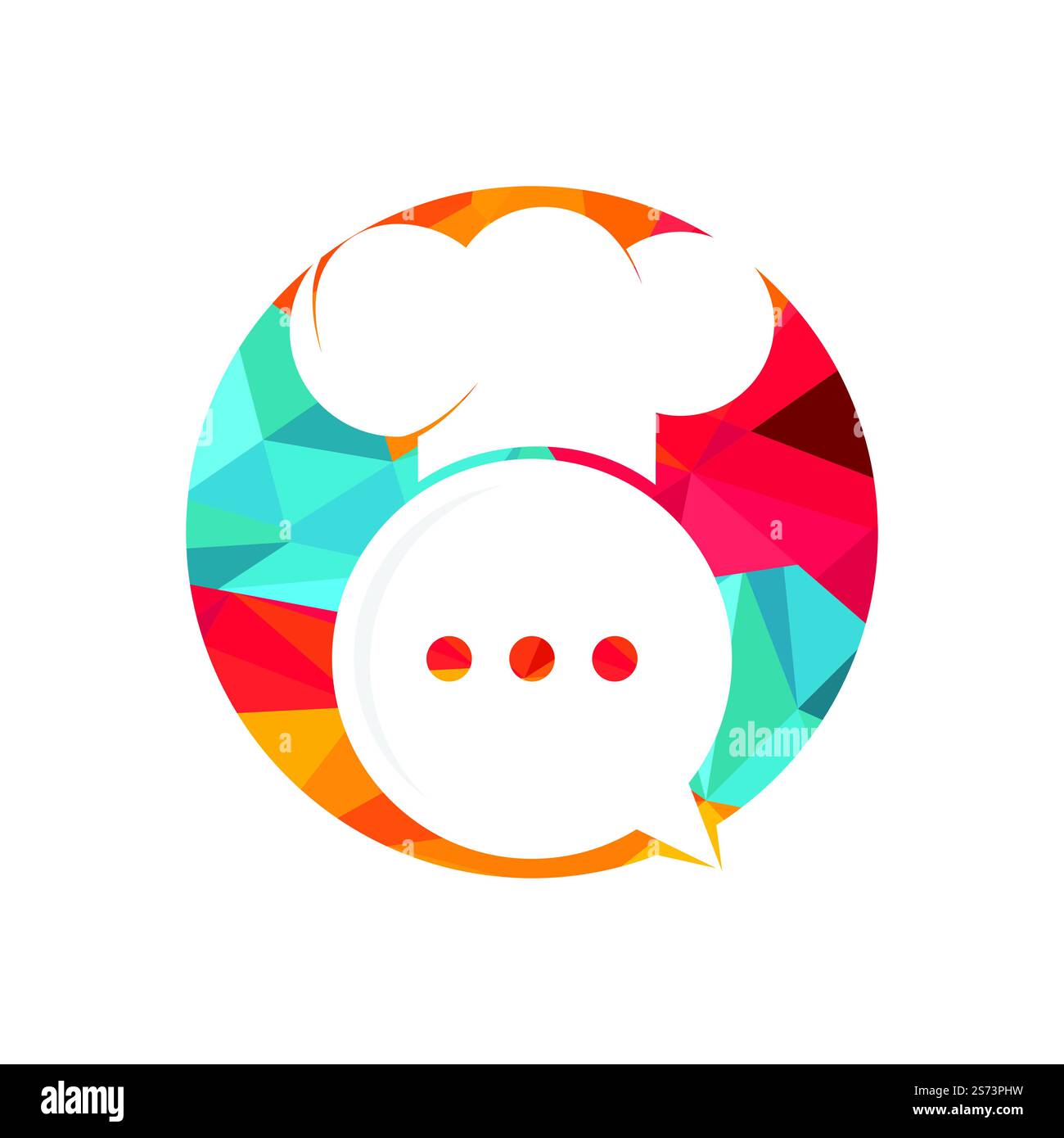 Chef talk vector logo design. Illustration of hat cooker and chat ...