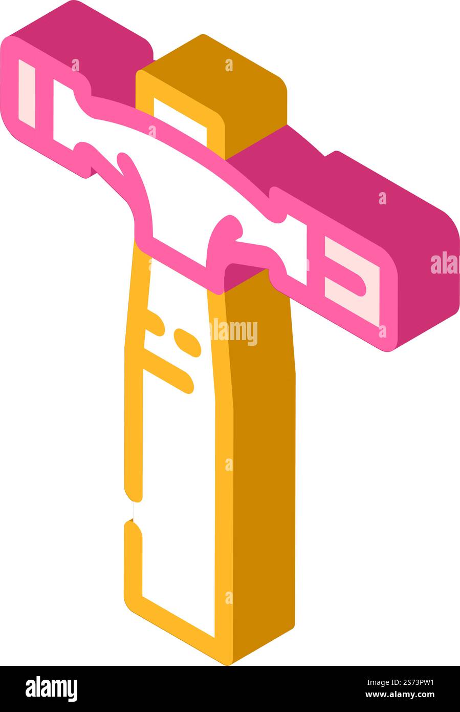 blocking hammer isometric icon vector. blocking hammer sign. isolated ...