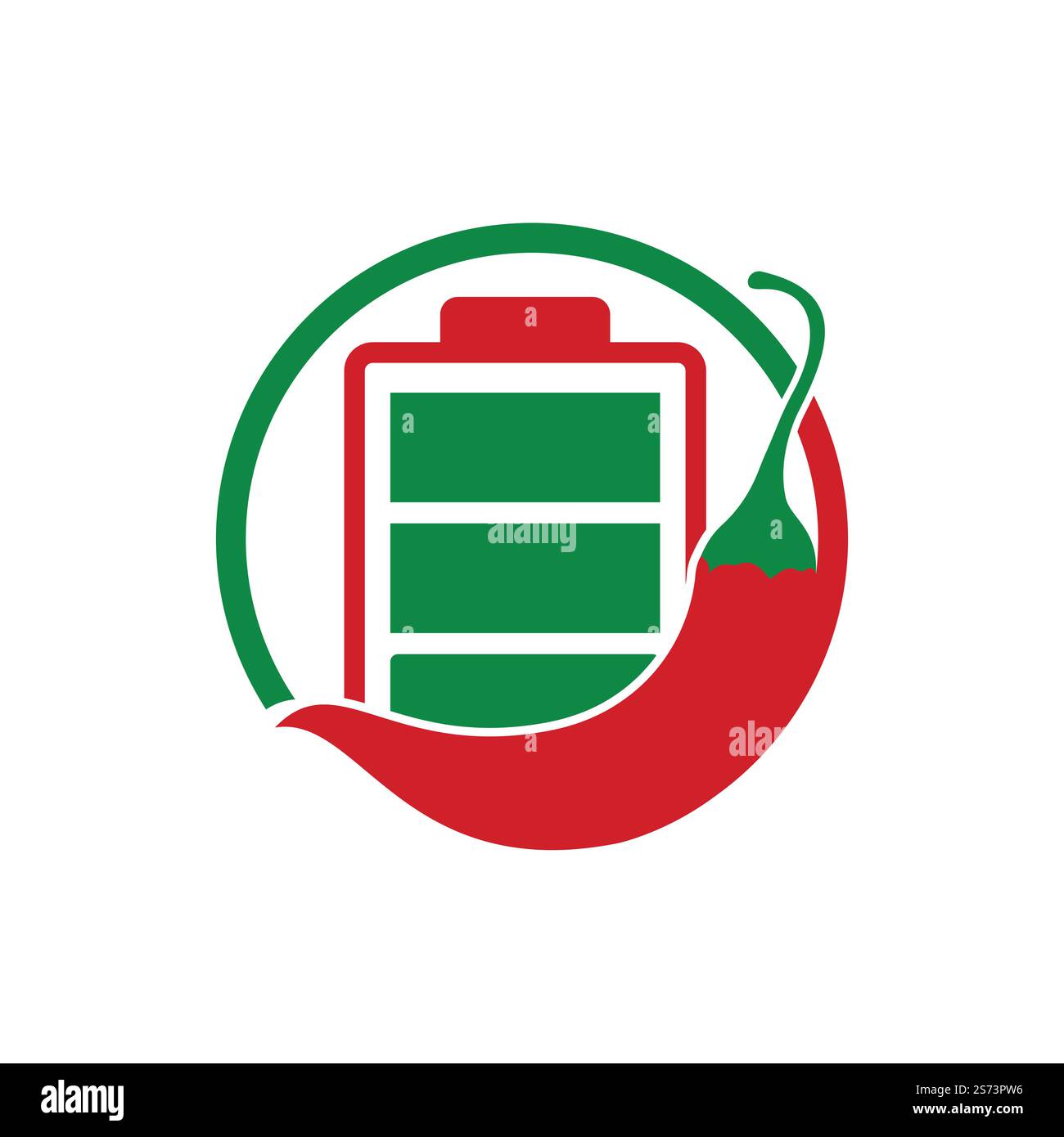 Spicy energy vector logo concept. Chili battery logo design template ...
