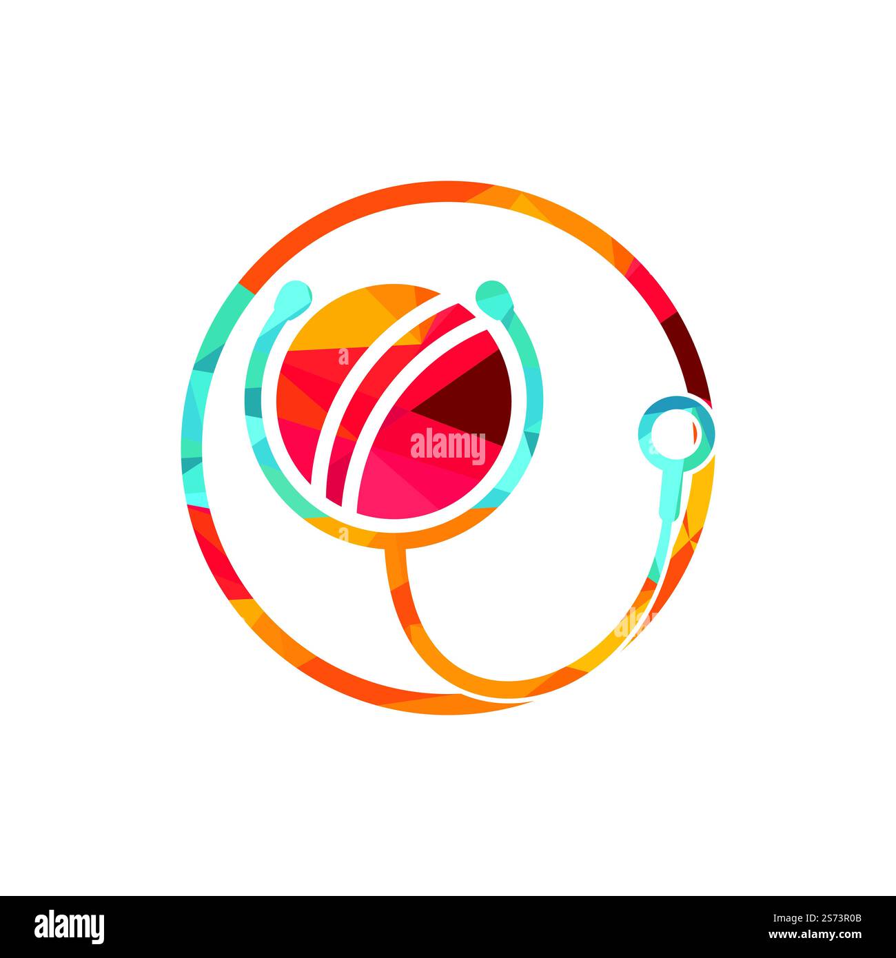 Cricket stethoscope vector logo design. Sports health and care logo ...