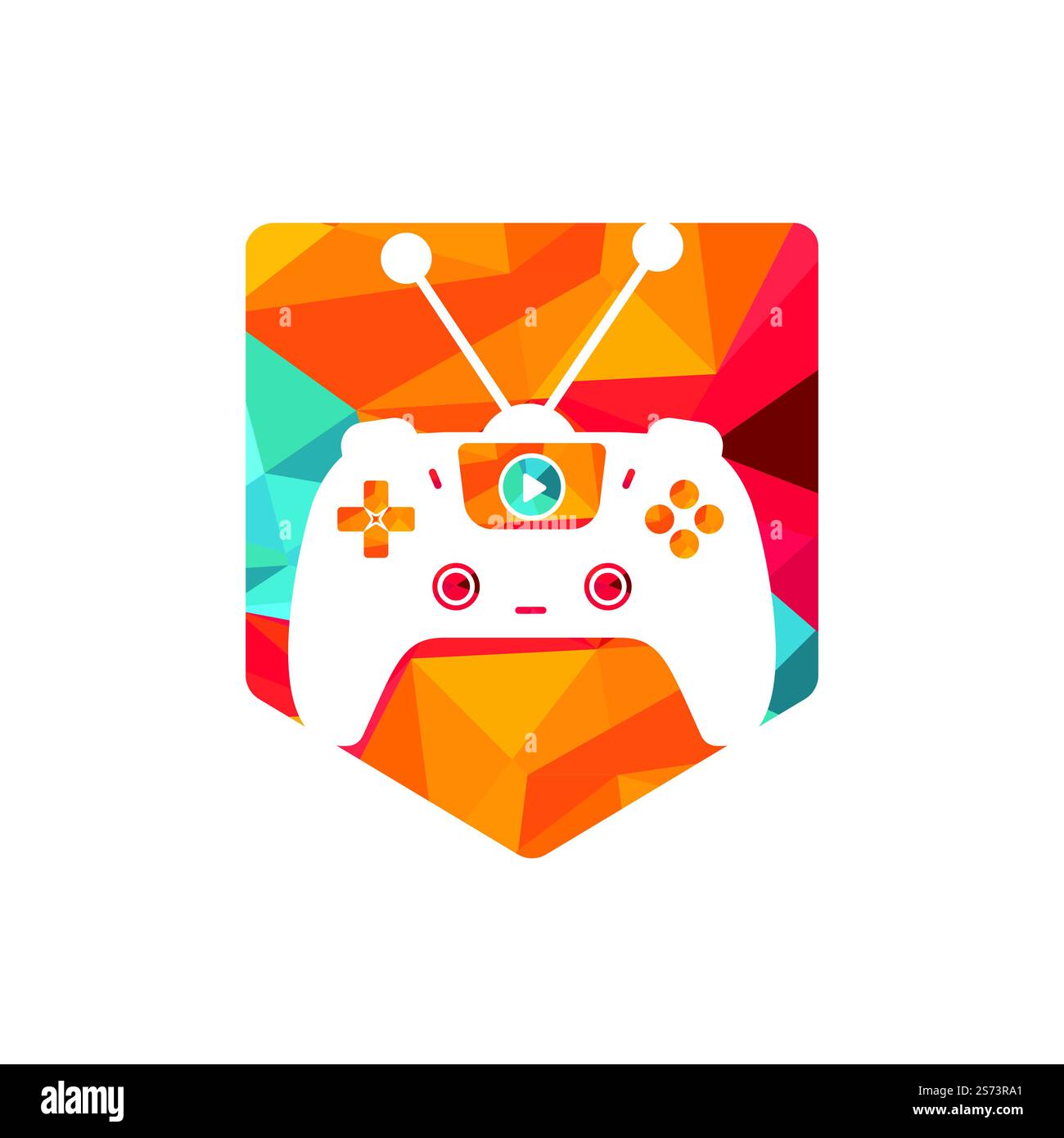 Gaming tv vector logo design. Television and Gamepad icon vector design ...