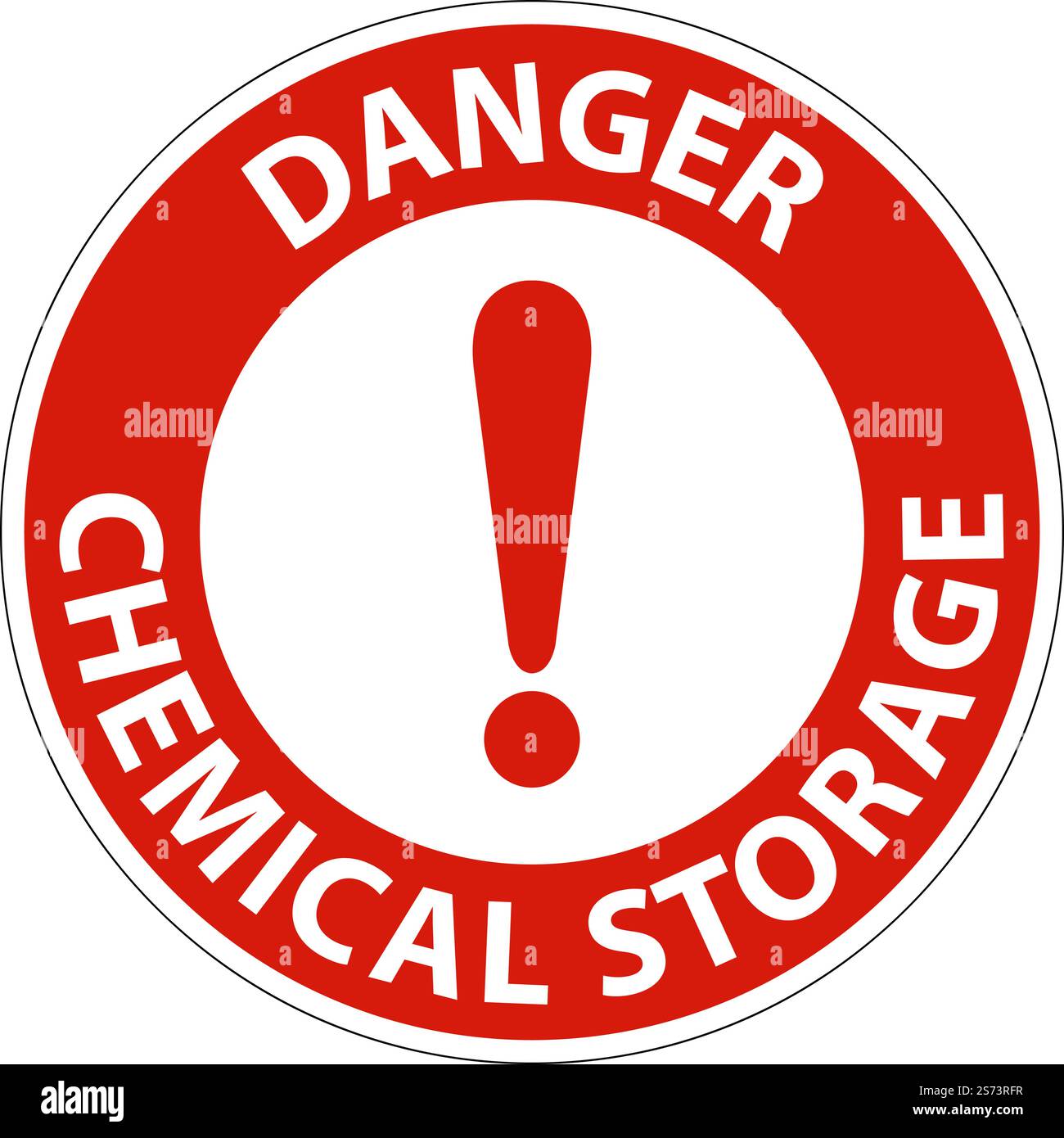 Danger Chemical Storage Symbol Sign On White Background Stock Vector ...
