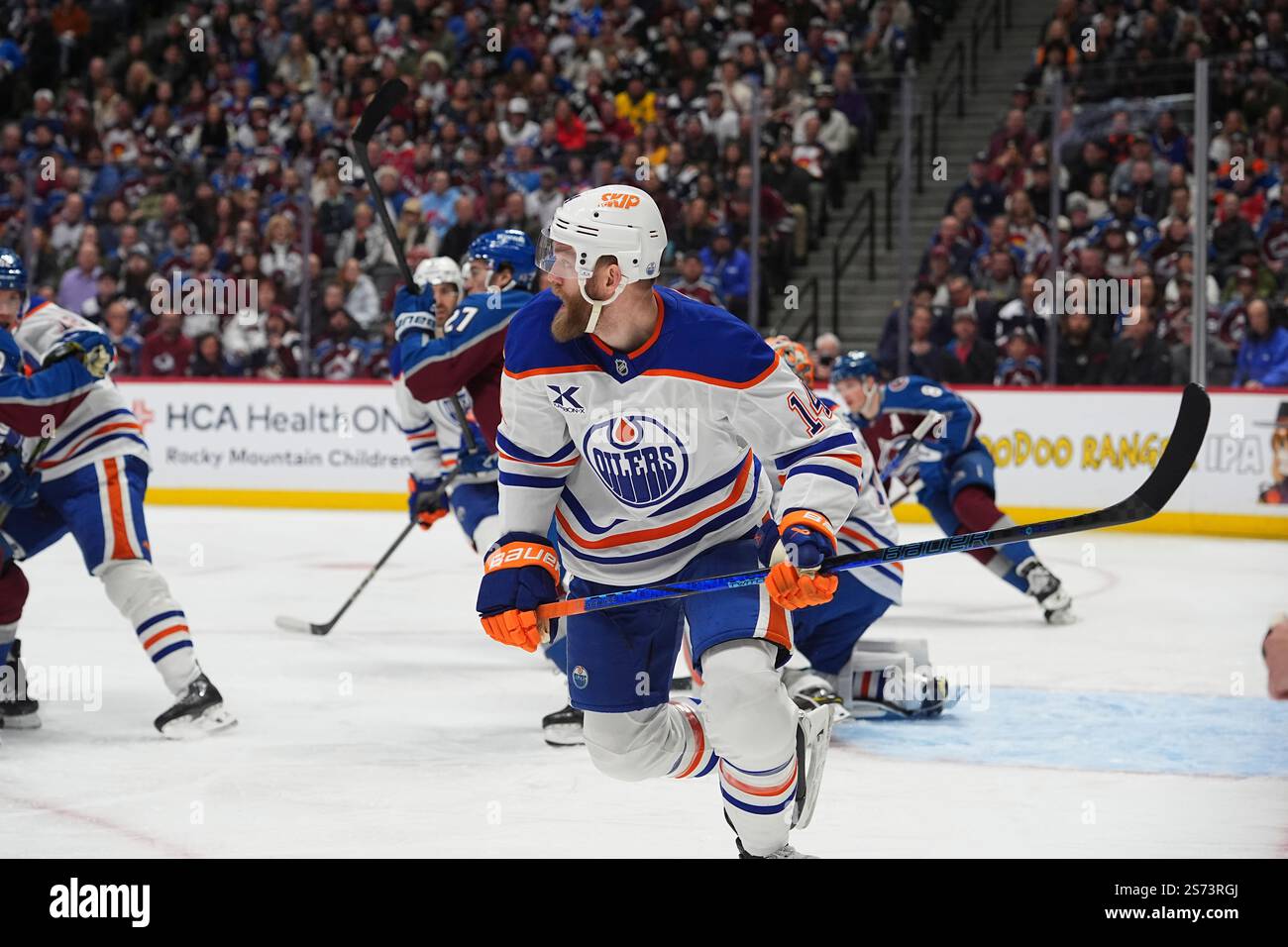 Edmonton Oilers defenseman Mattias Ekholm (14) in the first period of ...