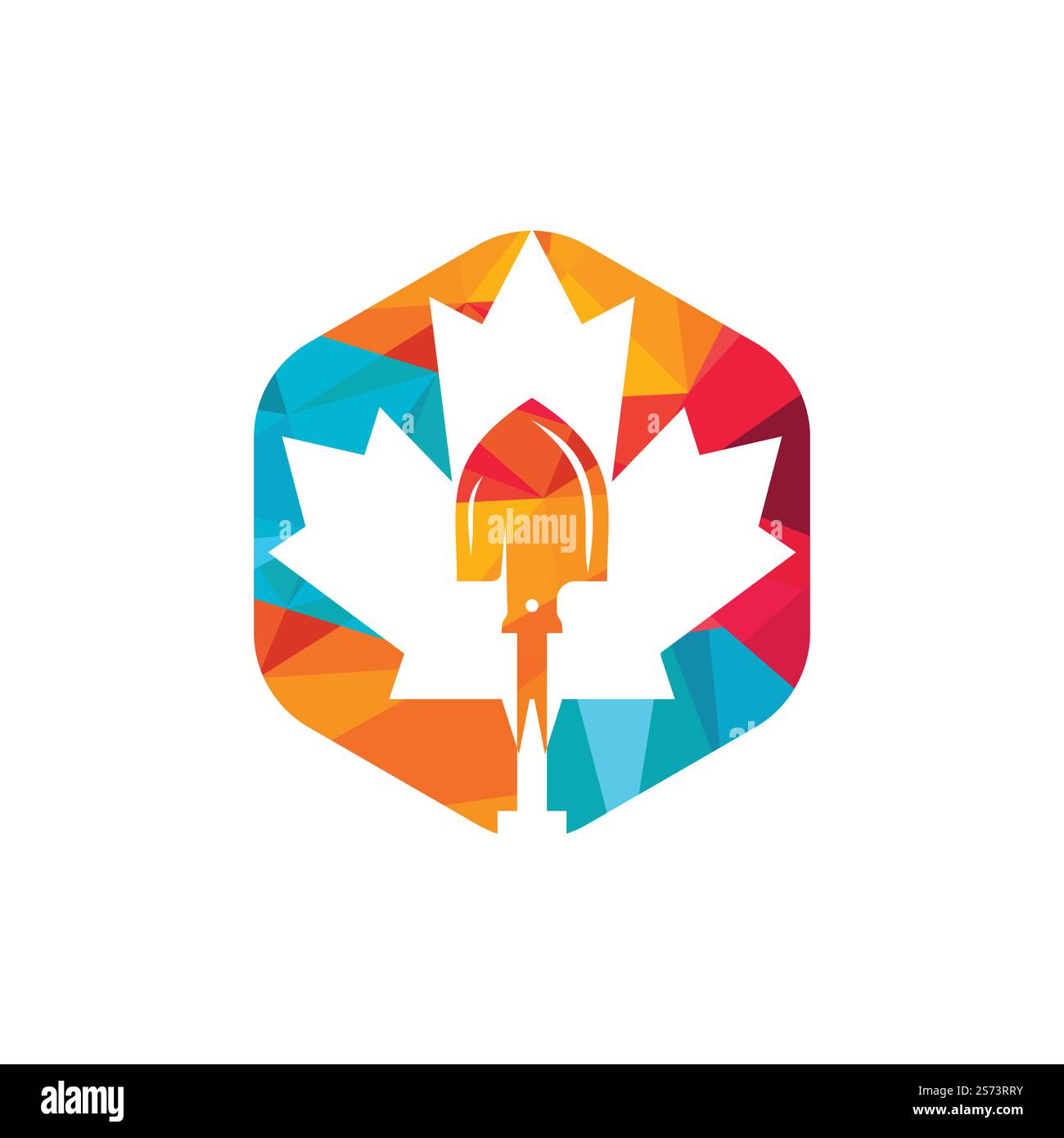 Canada labor vector logo design template. Shovel with maple leaf icon ...