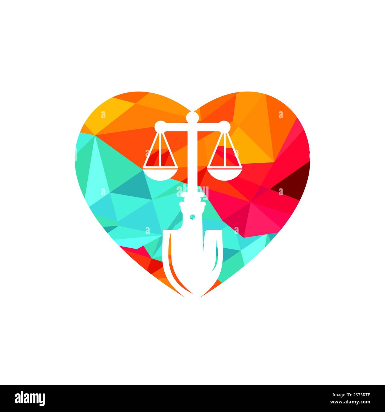 Shovel scale vector logo design. Labor law vector logo design template ...