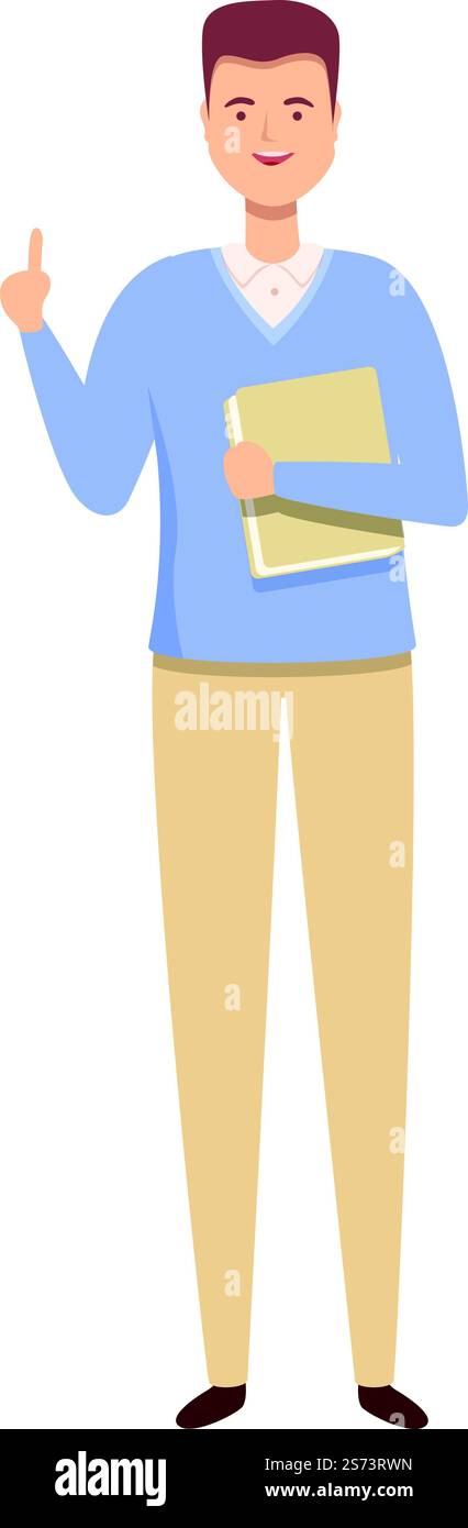 Report teacher icon cartoon vector. Book board. Class professor. Report ...