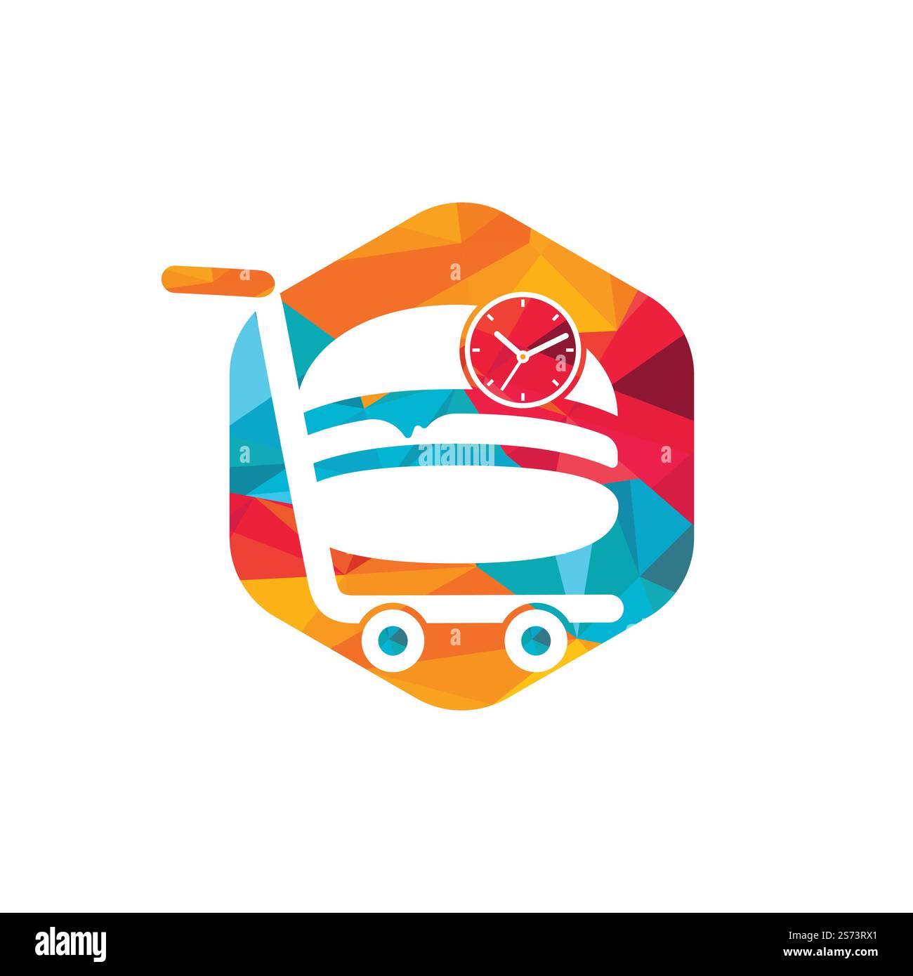 Food delivery vector logo design. On time food delivery logo concept ...