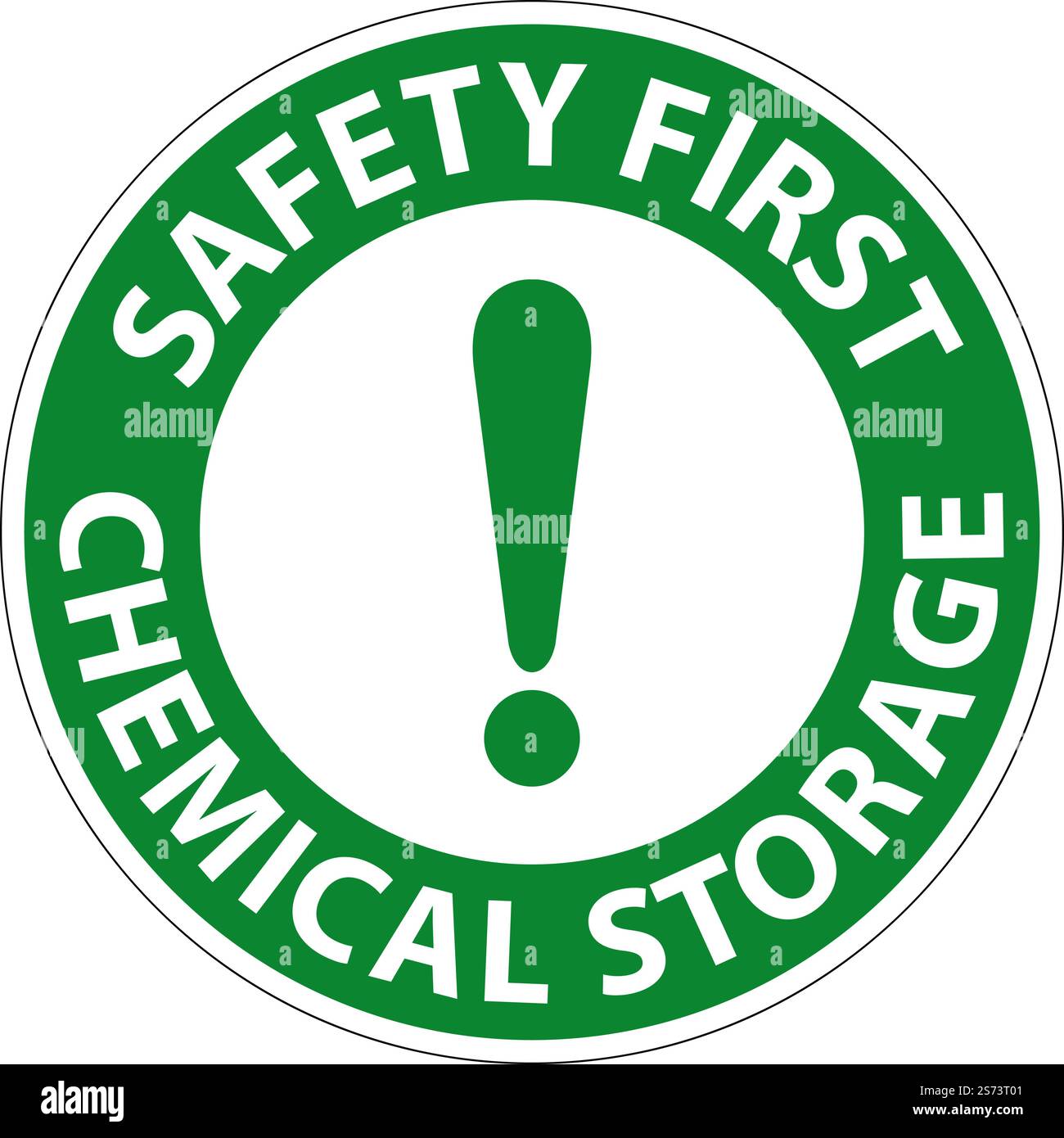 Safety First Chemical Storage Symbol Sign On White Background Stock ...