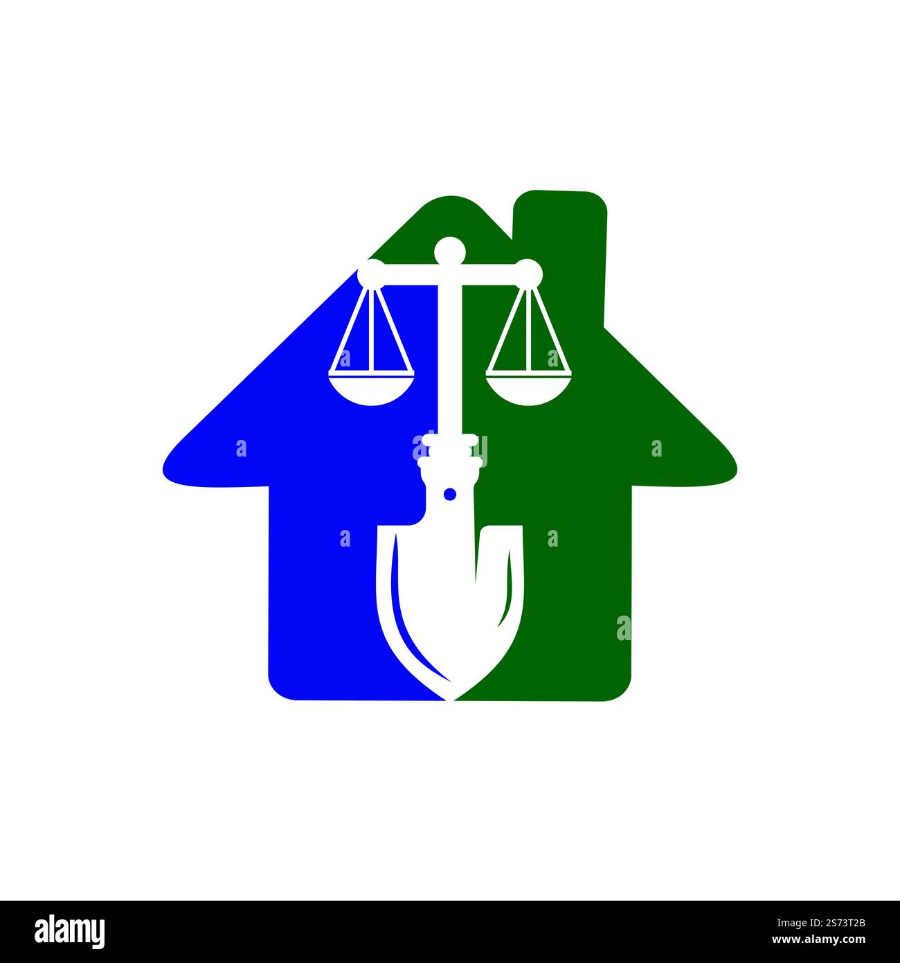 Shovel scale vector logo design. Labor law vector logo design template ...