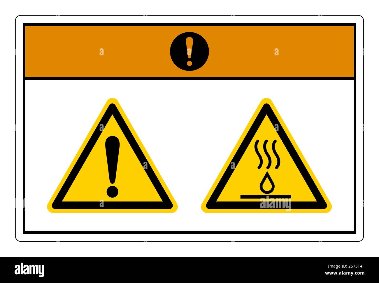 Warning Hot Liquids Burn Hazard Symbol Sign On White Background Stock ...